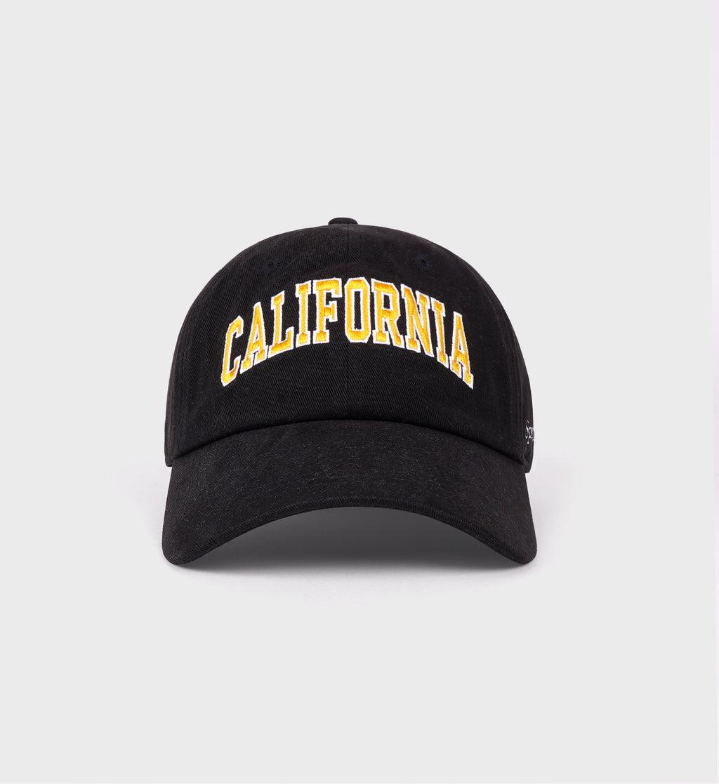 California Embroidered Hat - Faded Black/Gold – Sporty & Rich