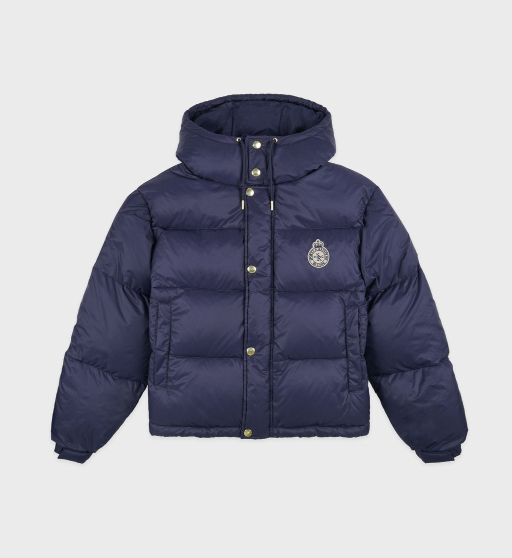 Crown Puffer Jacket - Navy – Sporty & Rich