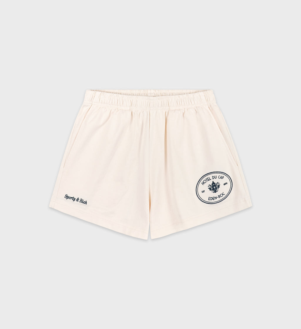 Eden Crest Disco Short - Cream/Navy – Sporty & Rich
