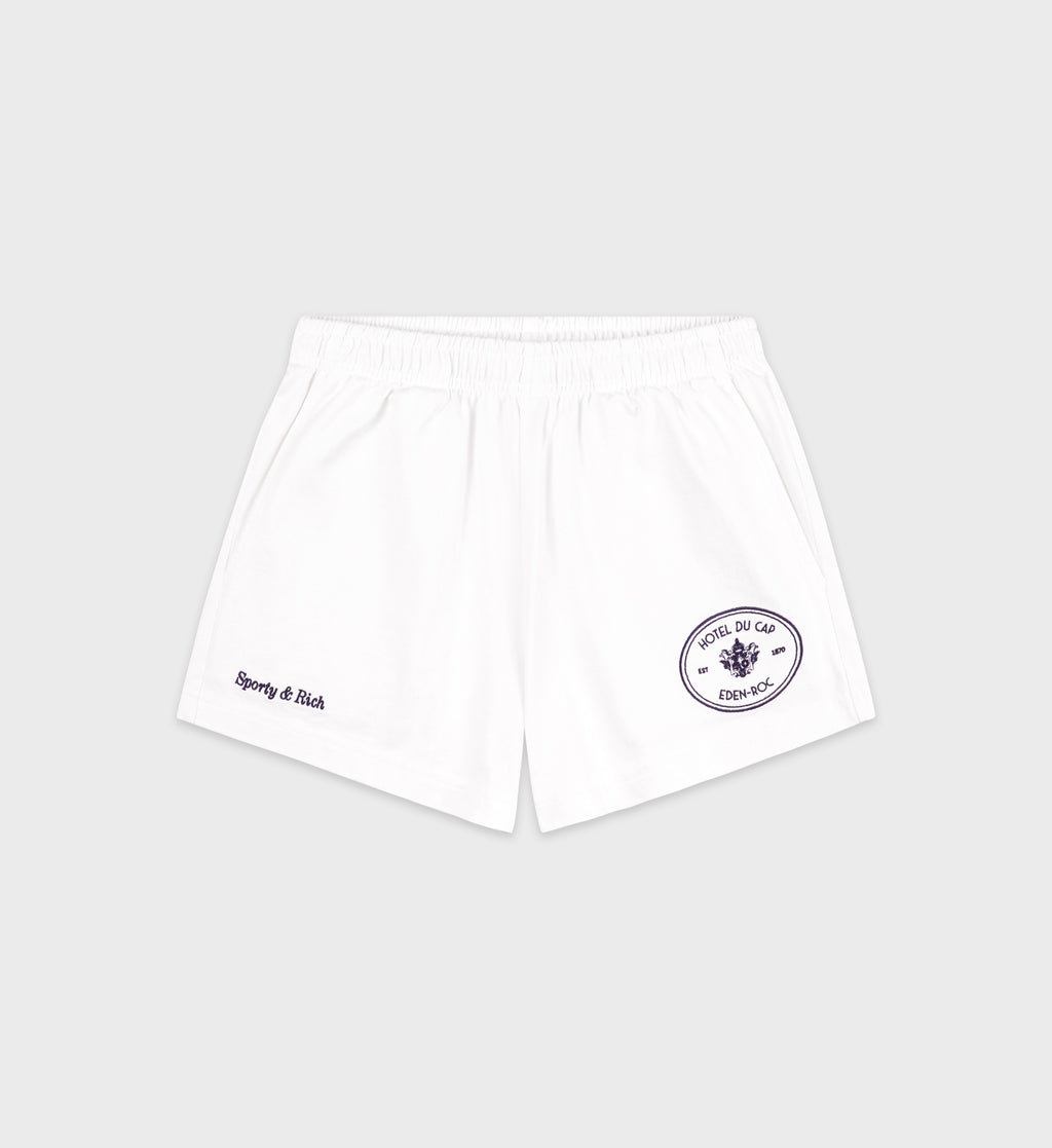 Eden Crest Disco Short - White/Navy – Sporty & Rich