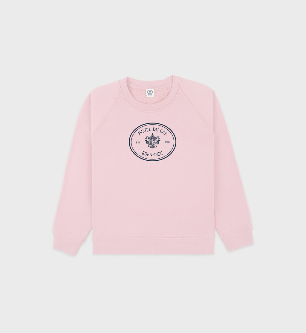Eden Crest Kids Creweneck - Pink Dolphin/Navy – Sporty & Rich