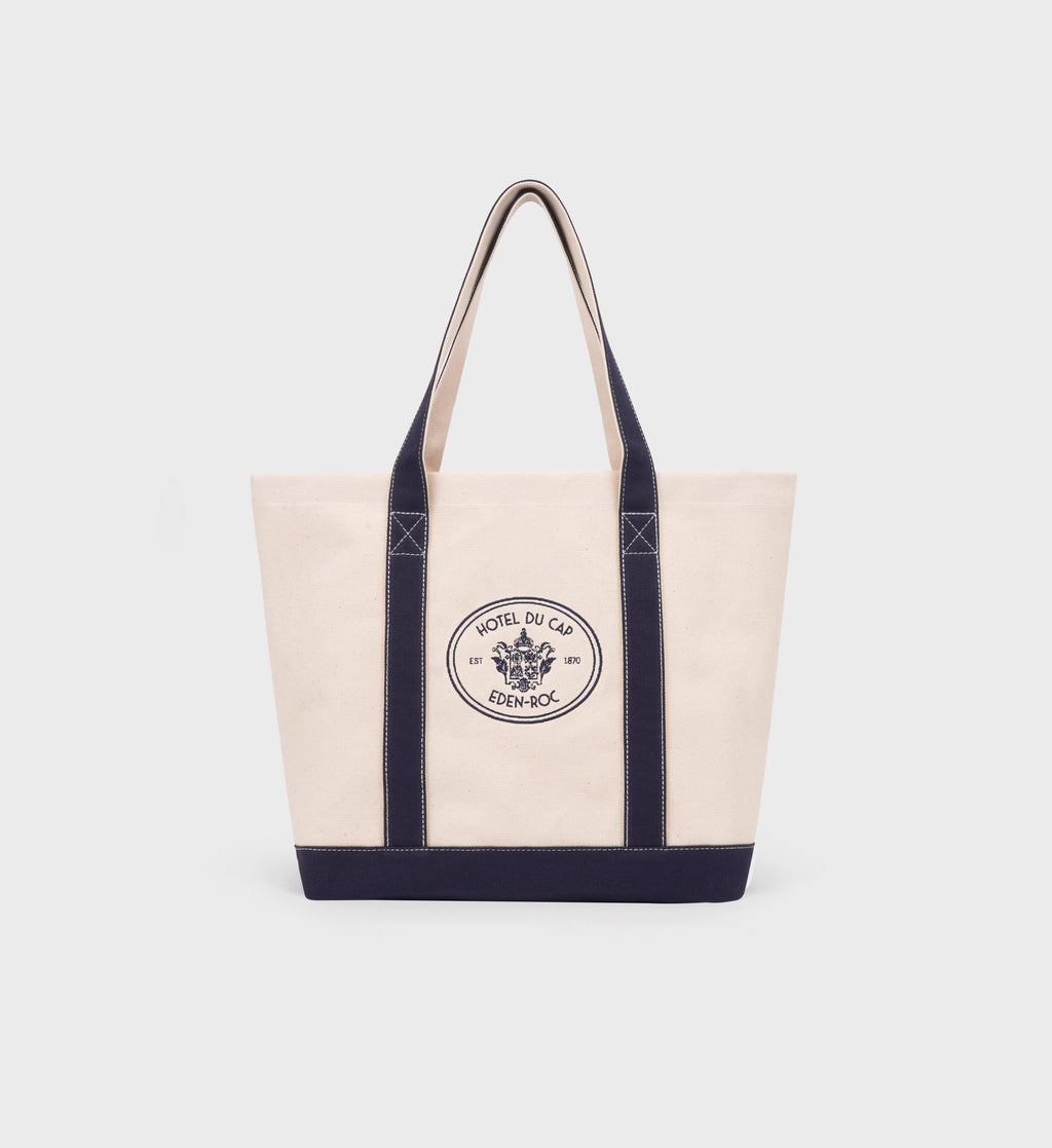Eden Crest Two Tone Tote - Natural/Navy – Sporty & Rich