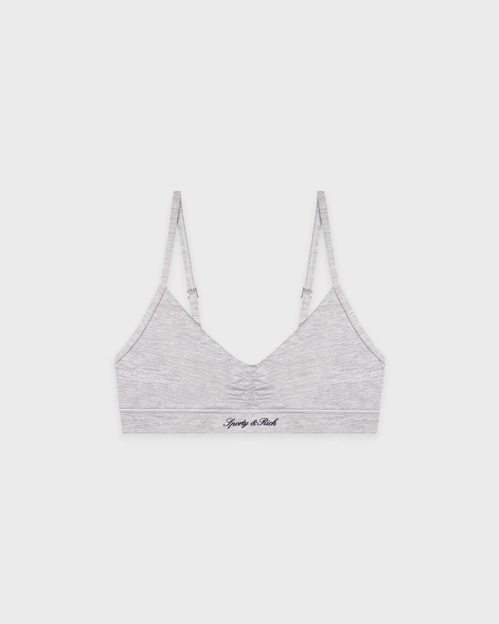 Signature Logo Mini Sports Bra - Heather Gray – Sporty & Rich