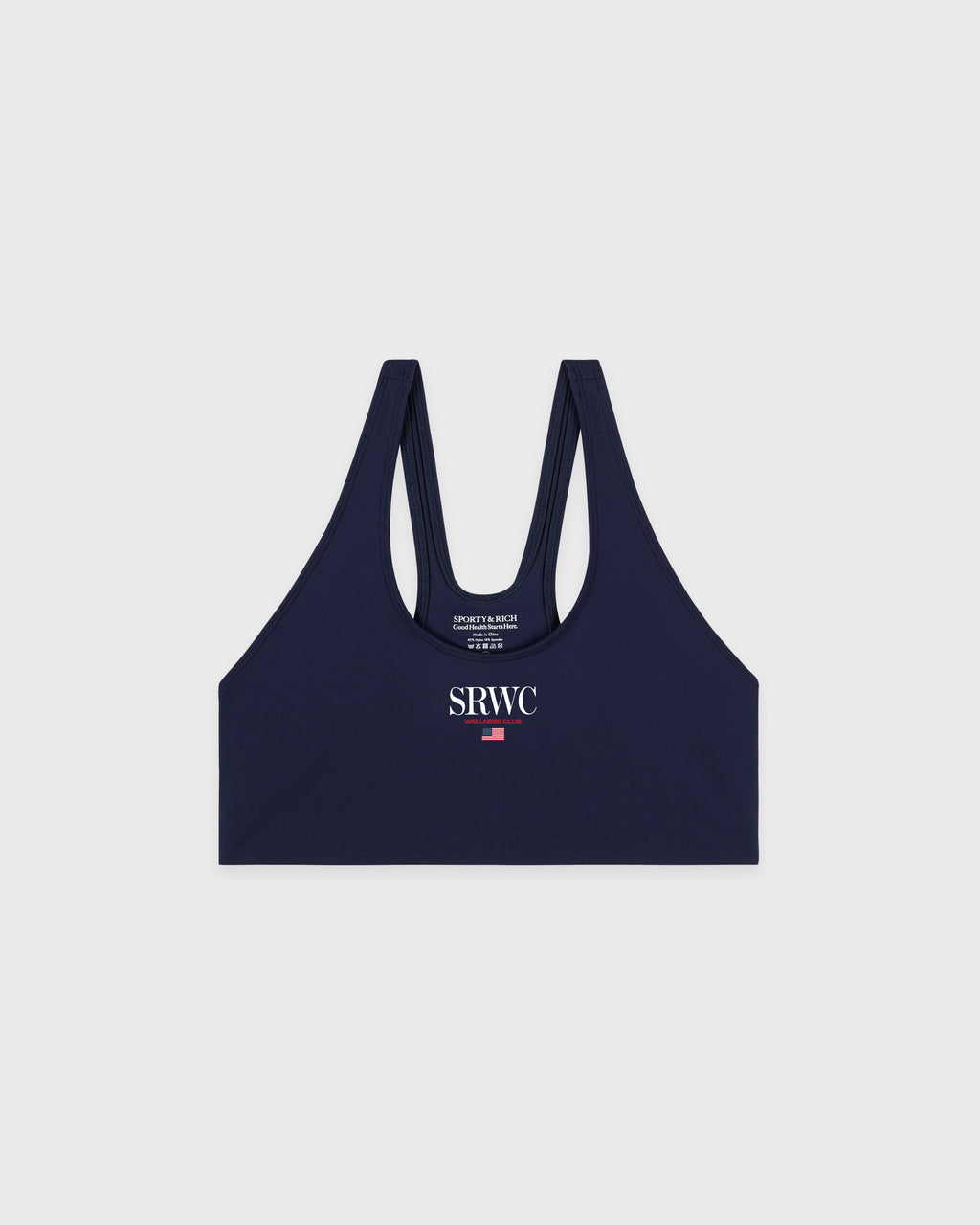 Nautical Sports Bra - Navy – Sporty & Rich