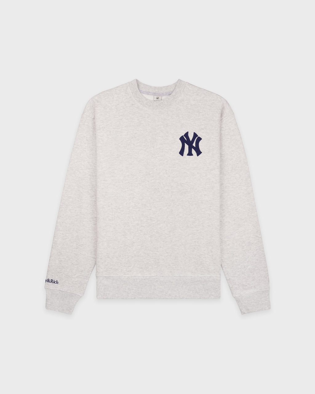 Heritage Yankees Serif Crewneck - Heather Gray/Navy – Sporty & Rich