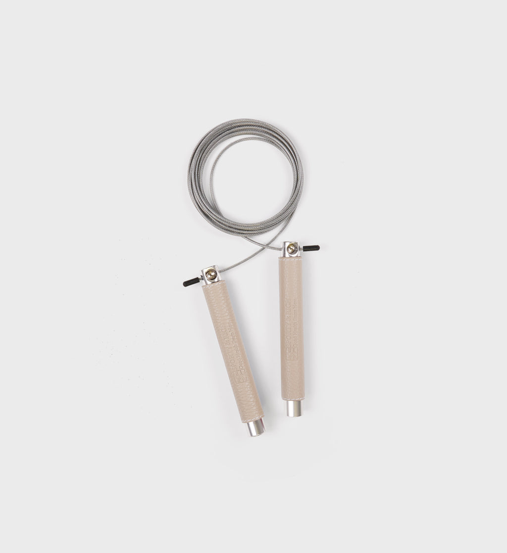 Leather Jump Rope - Hazelnut/White – Sporty & Rich