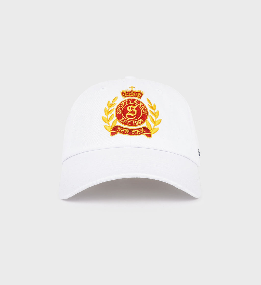 NY Crest Hat - White/Gold – Sporty & Rich