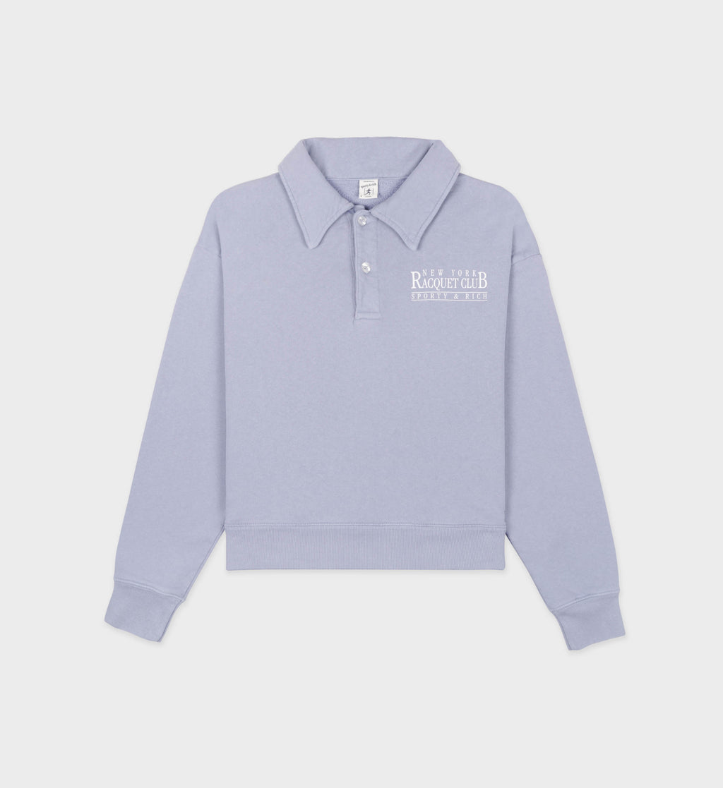 NY Racquet Club Polo - Washed Periwinkle/White – Sporty & Rich