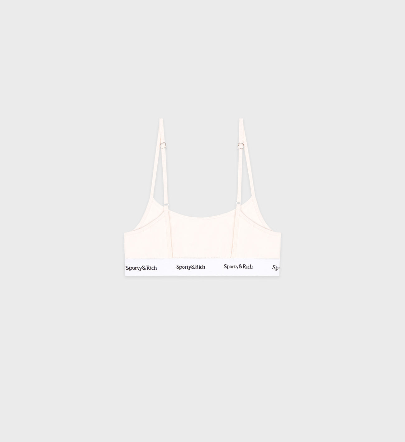 Serif Logo Bralette - Cream – Sporty & Rich