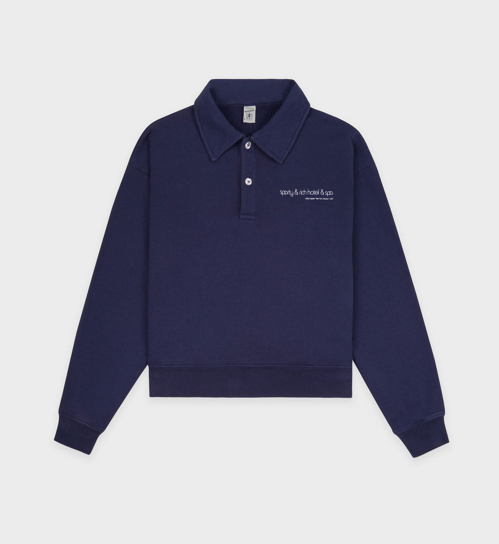 Spa Polo - Navy/White – Sporty & Rich