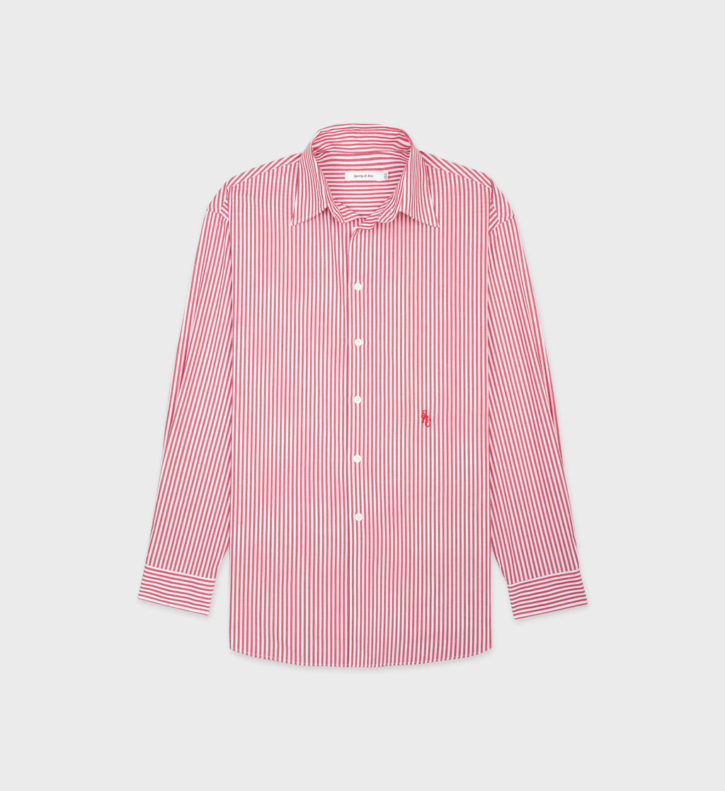 SRC Oversized Shirt - Cerise Striped – Sporty & Rich