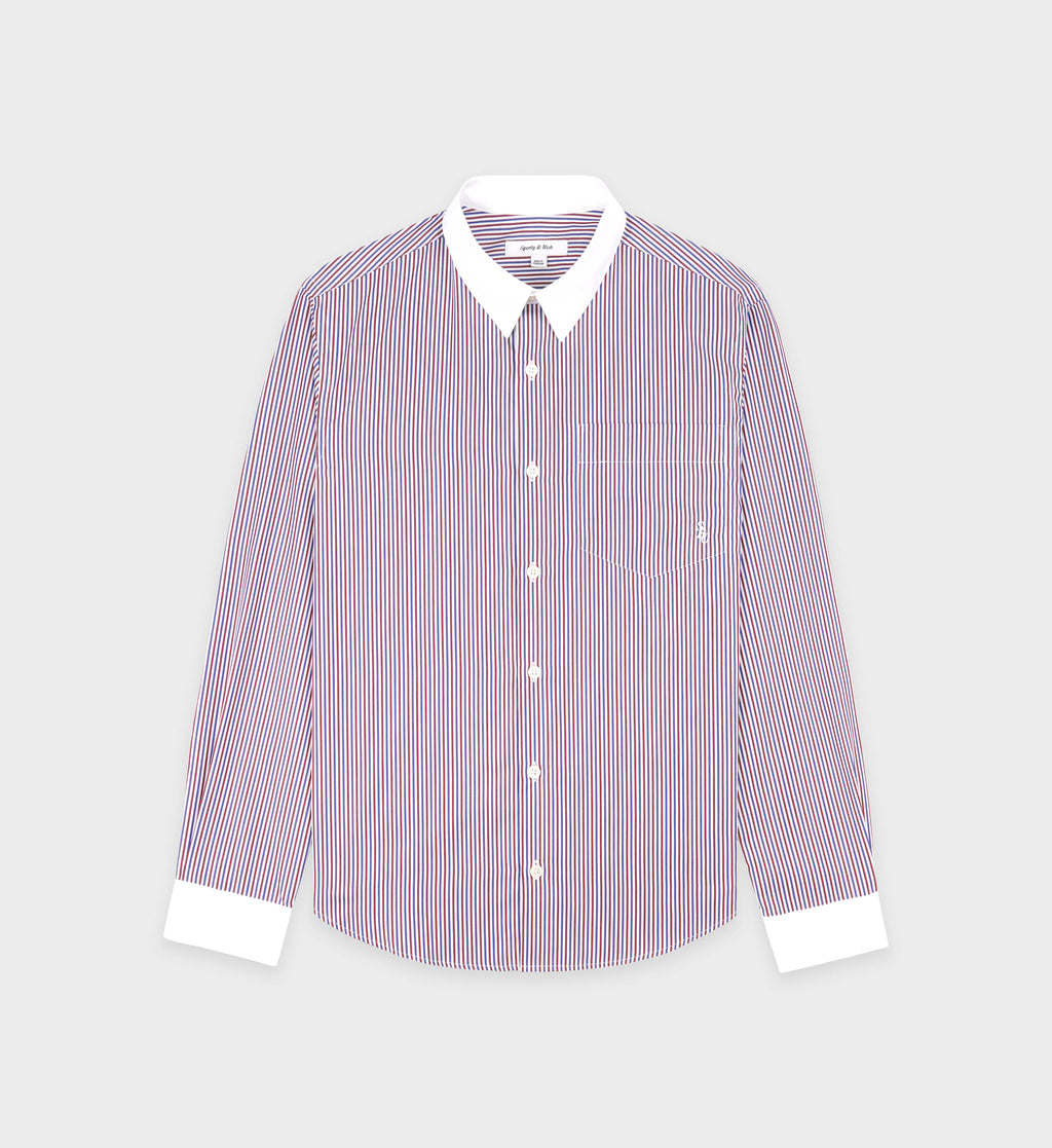 SRC Shirt - White/Red/Navy – Sporty & Rich