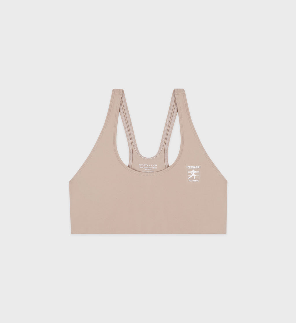 Stay Active Sports Bra - Elephant/White – Sporty & Rich