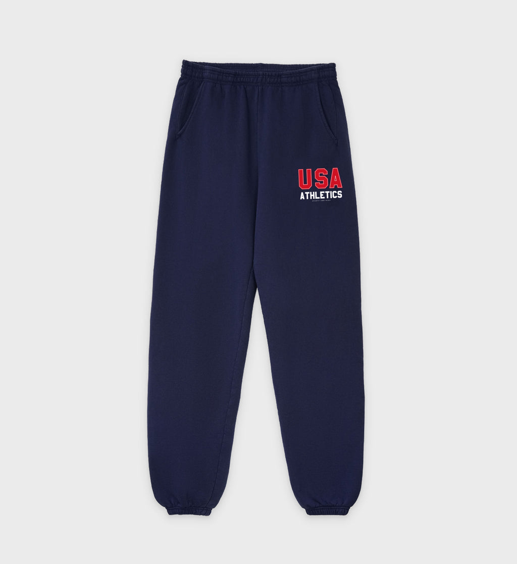 USA Athletics Sweatpant - Navy/Sports Red/White – Sporty & Rich