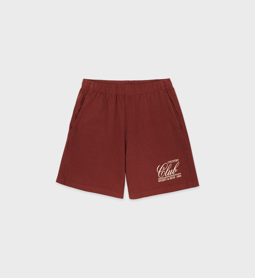 94 Country Club Gym Short - Maroon/Cream – Sporty & Rich