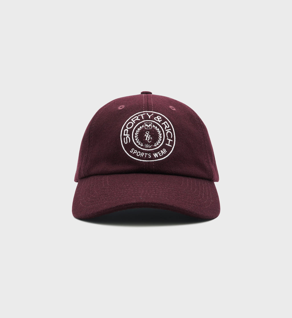 Connecticut Crest Wool Hat - Merlot – Sporty & Rich