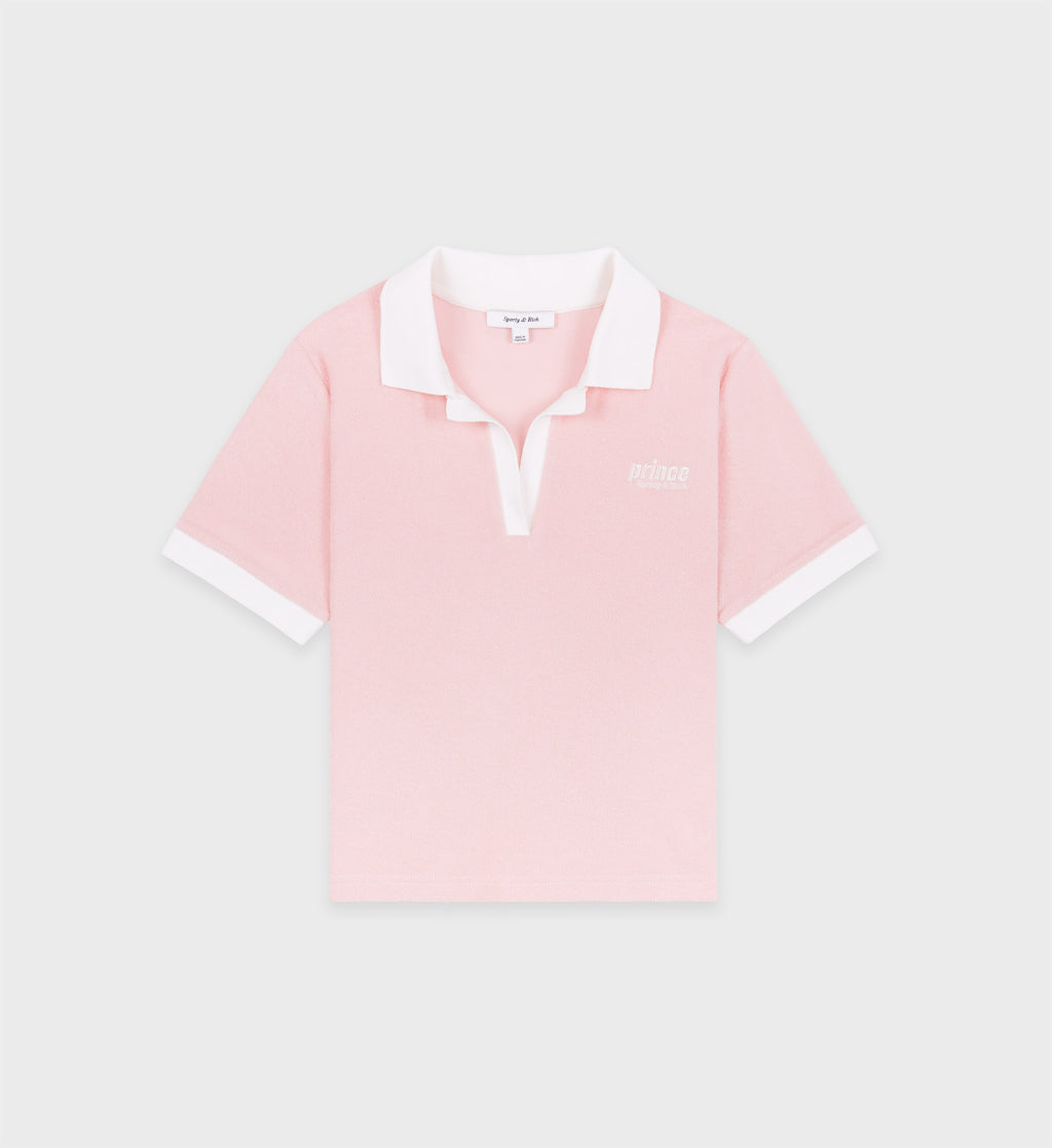 Prince Sporty Terry Polo - Baby Pink/White – Sporty & Rich