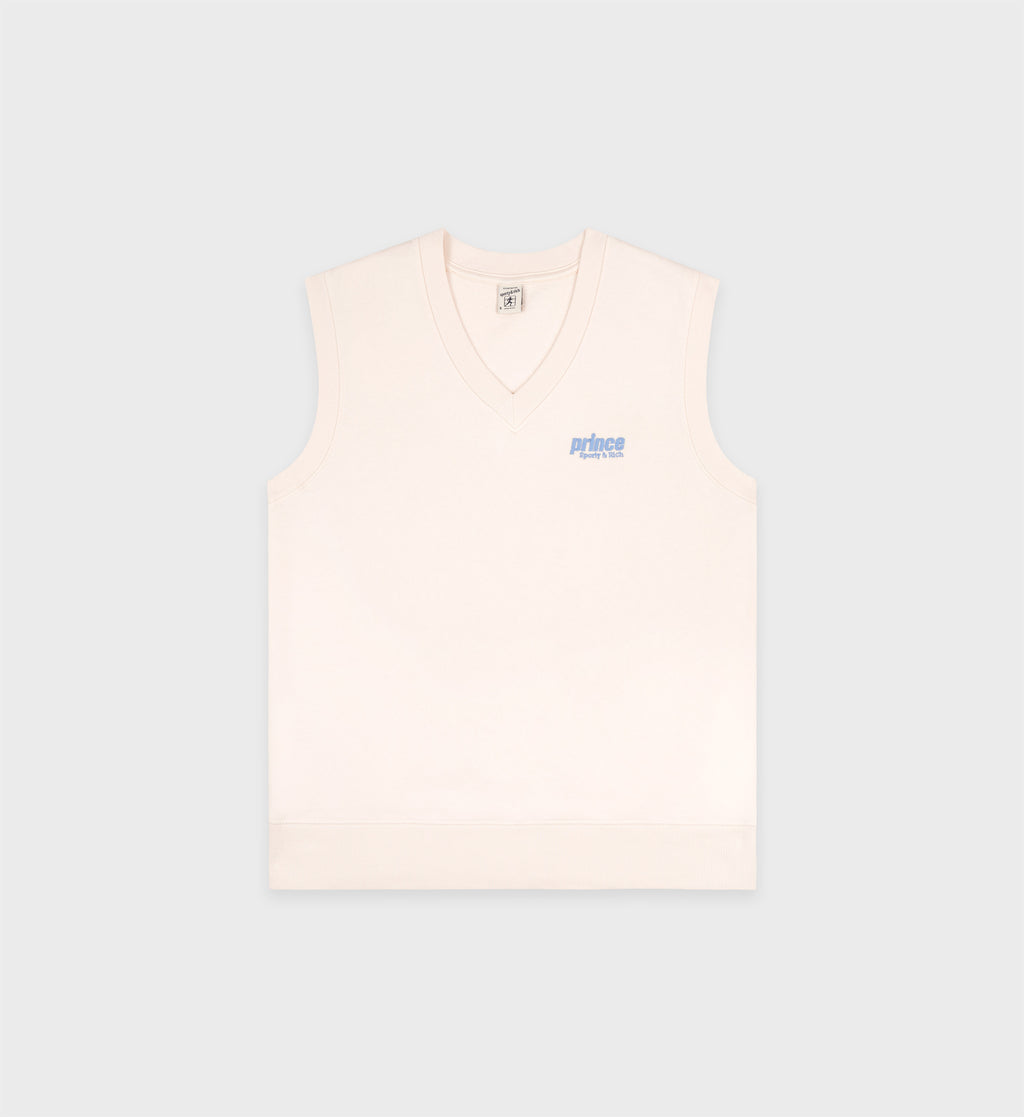 Prince Sporty V-Neck Vest - Cream/Bel Air Blue – Sporty & Rich