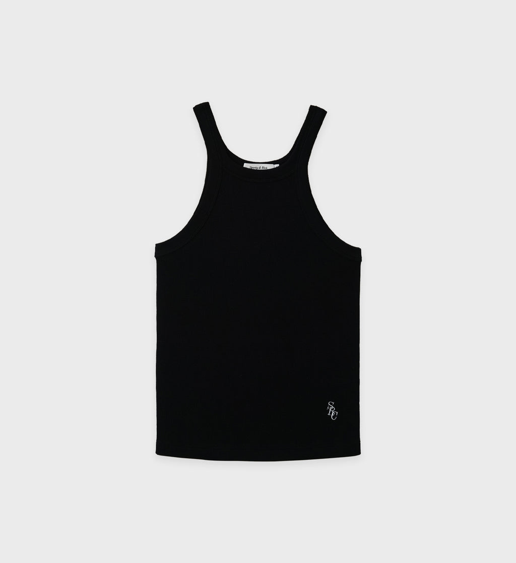 SRC Ribbed Tank Top - Black – Sporty & Rich