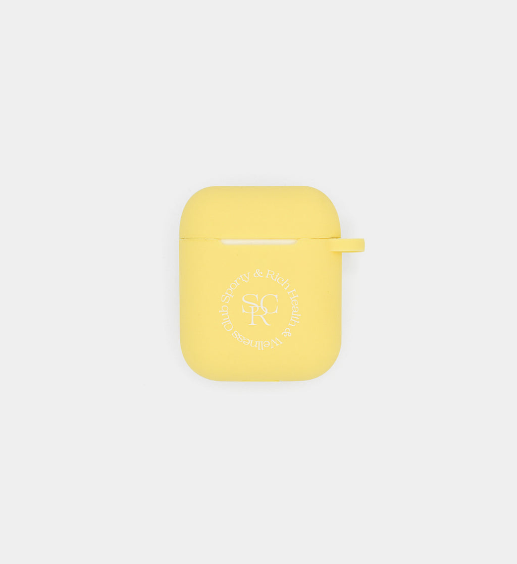 AirPod Case- Light Yellow SRHWC Logo – Sporty & Rich